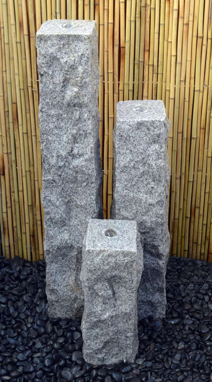 Natural Granite Fountains 8" Base | Cascade Stoneworks