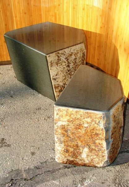Basalt Seat With Polished Top And Face | Cascade Stoneworks