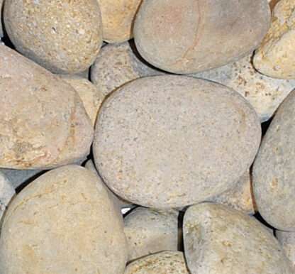 Mexican Beach Pebble, Buff, 3"- 5" | Cascade Stoneworks