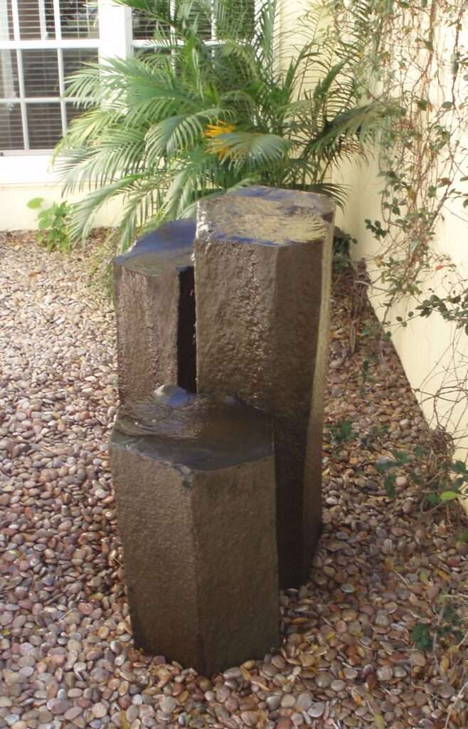Grand Coulee Basalt Column Fountain, ~20" Wide | Cascade Stoneworks