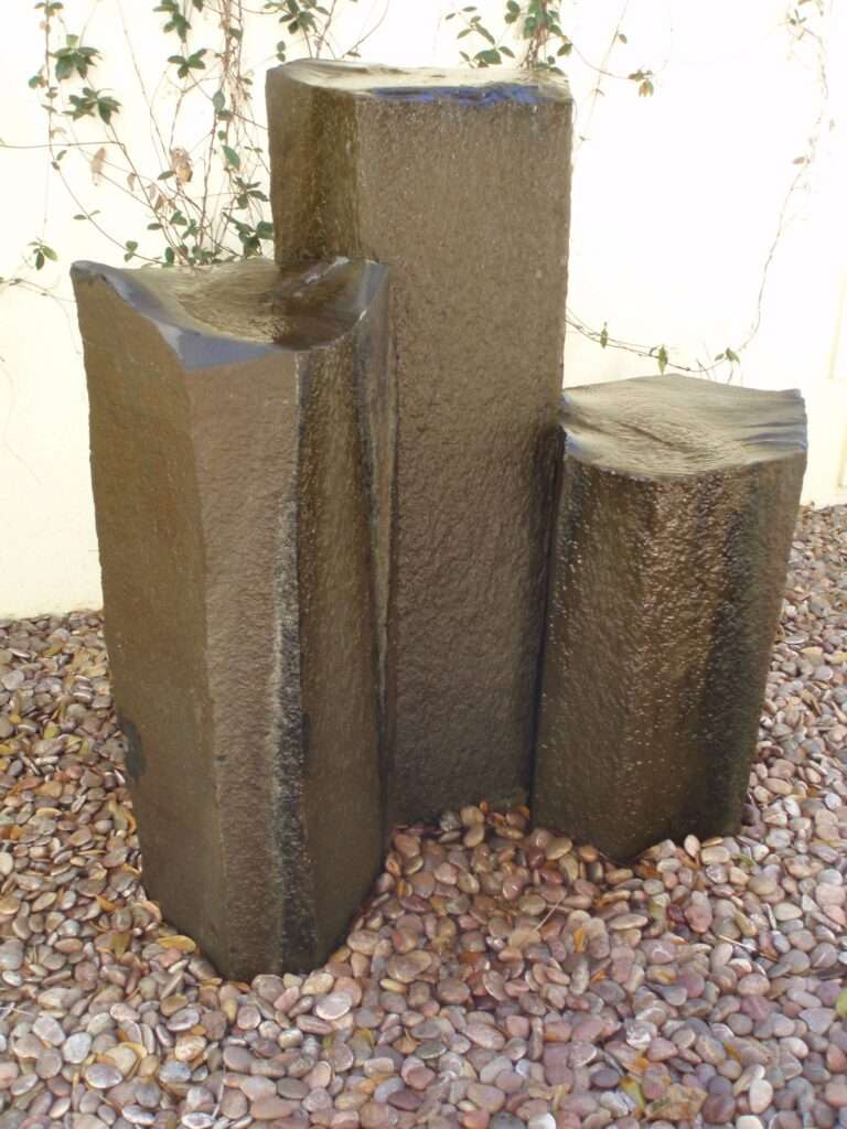 Grand Coulee Basalt Column Fountain, ~20" Wide | Cascade Stoneworks