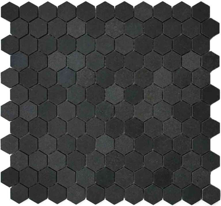 1" Basalt Hex Mosaic Tile | Cascade Stoneworks