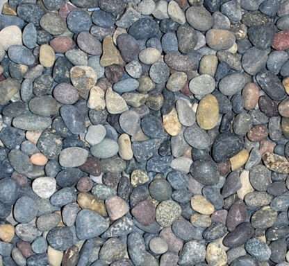 Mexican Beach Pebble, Mixed, 3/8" | Cascade Stoneworks