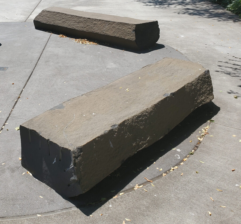 Basalt Column Bench, ~18" Tall X 20" Deep, Natural Top | Cascade Stoneworks