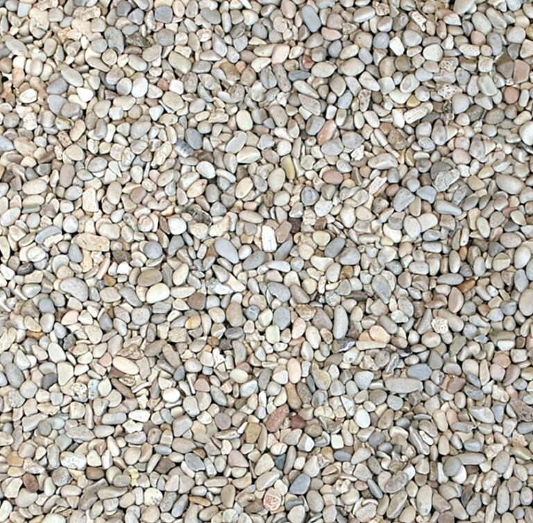 Rounded Seaside Aggregate, Ivory, 3/8" | Cascade Stoneworks
