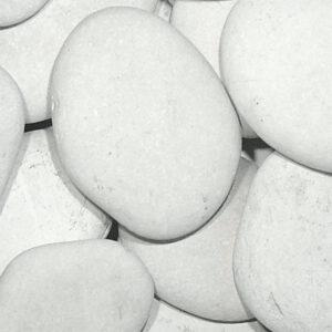 White Ivory Beach Pebble, 3"- 5" | Cascade Stoneworks