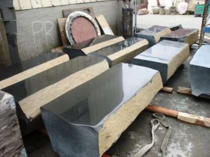 Basalt Column Bench, ~18" Tall X 20" Deep, Polished Top | Cascade Stoneworks