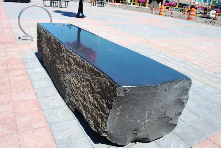 Basalt Column Bench, ~18" Tall X 20" Deep, Polished Top | Cascade ...