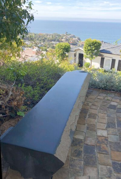 Basalt Column Bench, ~18" Tall X 20" Deep, Polished Top | Cascade Stoneworks