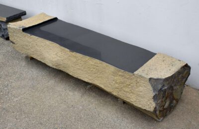 Polished Wing Basalt Bench | Cascade Stoneworks
