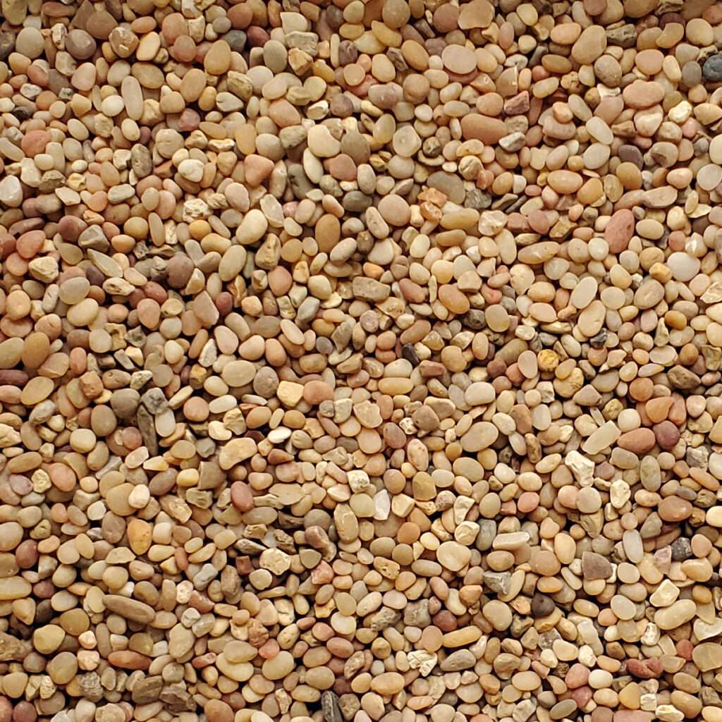 Coral Mix Pea Gravel Pebble, 3/8" | Cascade Stoneworks