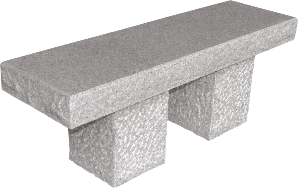 Bench, Salt & Pepper Granite, Classic | Cascade Stoneworks