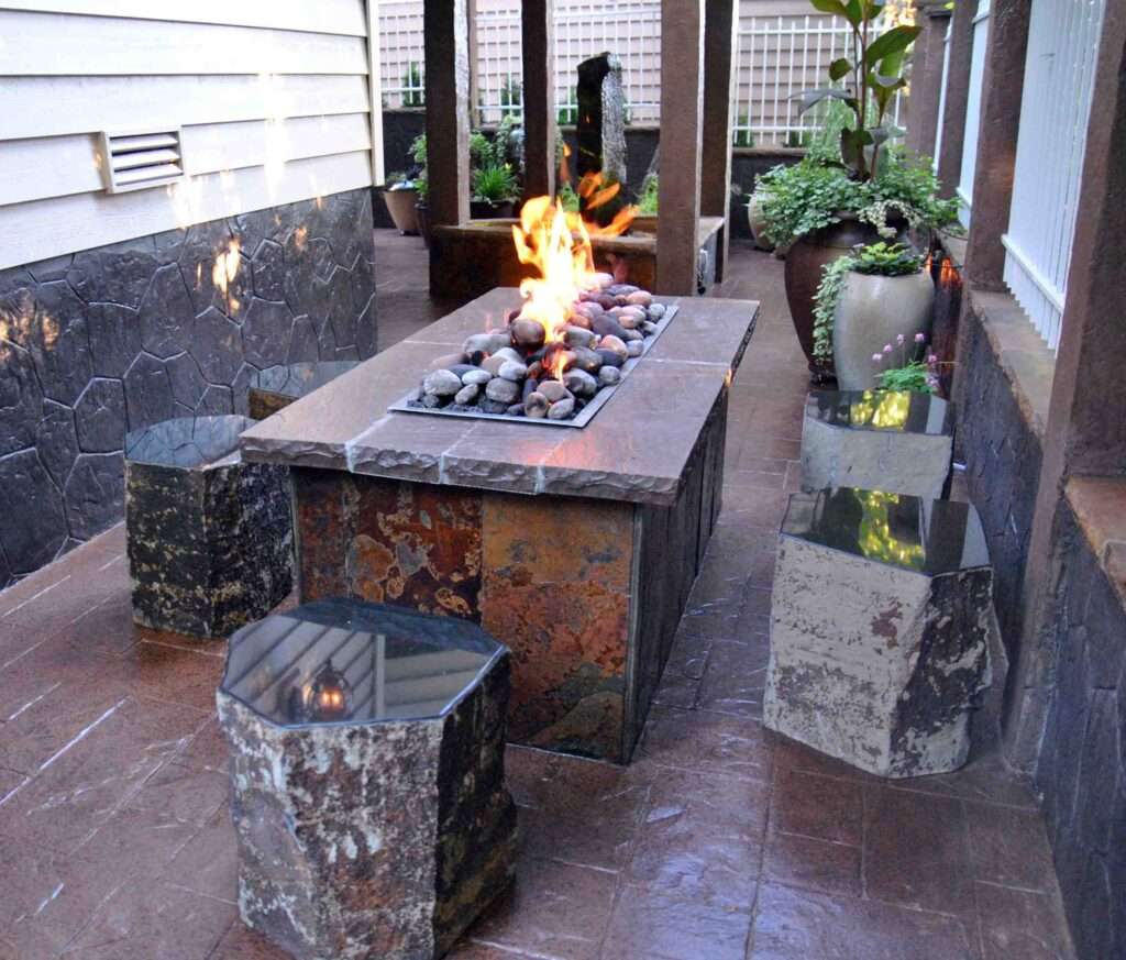 Basalt Fire Table Top | Cascade Stoneworks