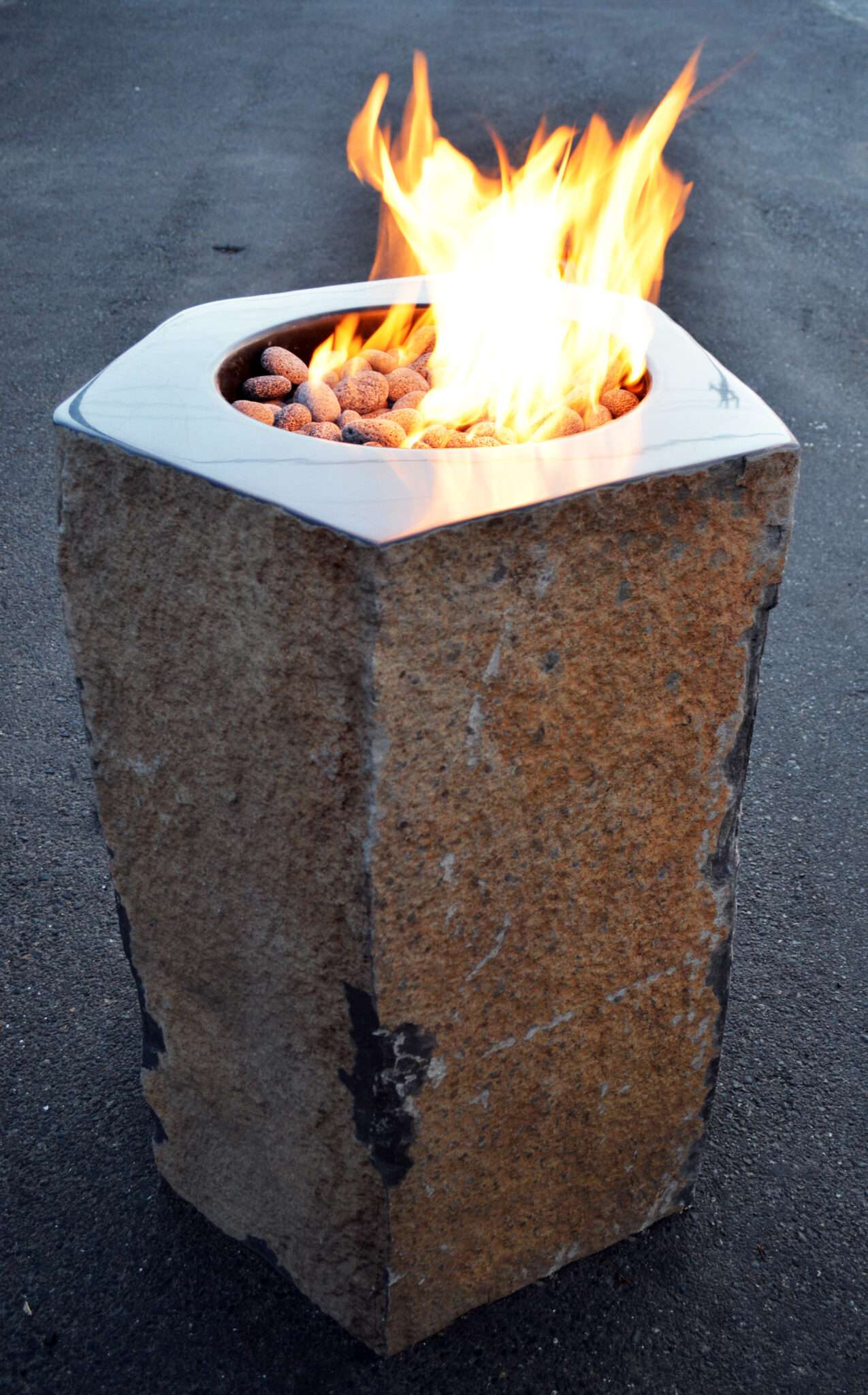 Basalt Fire Column | Cascade Stoneworks
