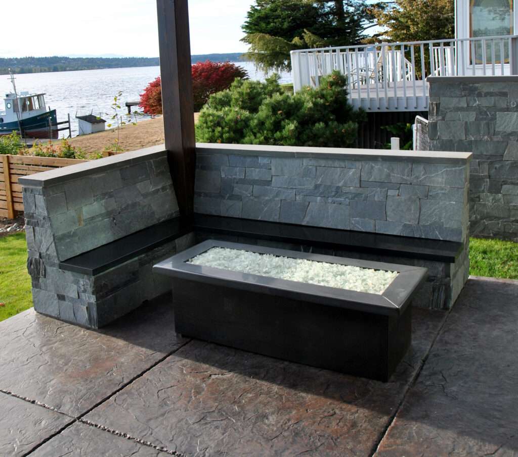 Polished Basalt Fire Table | Cascade Stoneworks