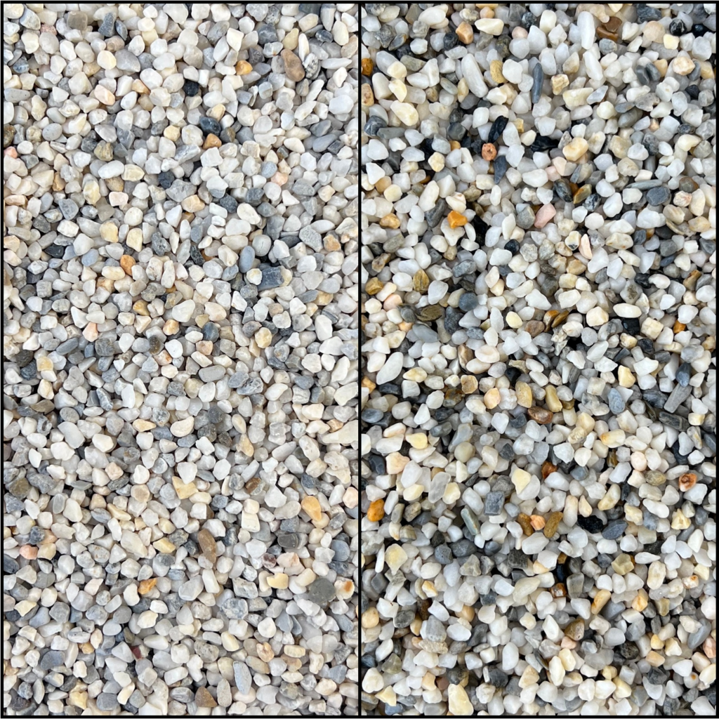 Exposed Aggregate - Epoxy Pebble - White River 1/4" | Cascade Stoneworks